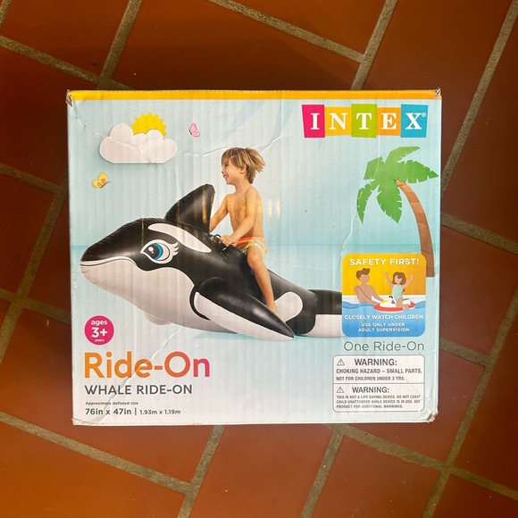 Other | Inflatable Whale Float For Pool New In Box Never Opened Two ...
